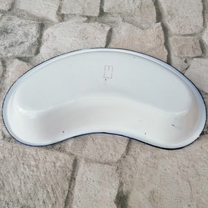 Enamel Basin Kidney Shaped, Vintage Medical Dish, Hospital Enamel Tray ...