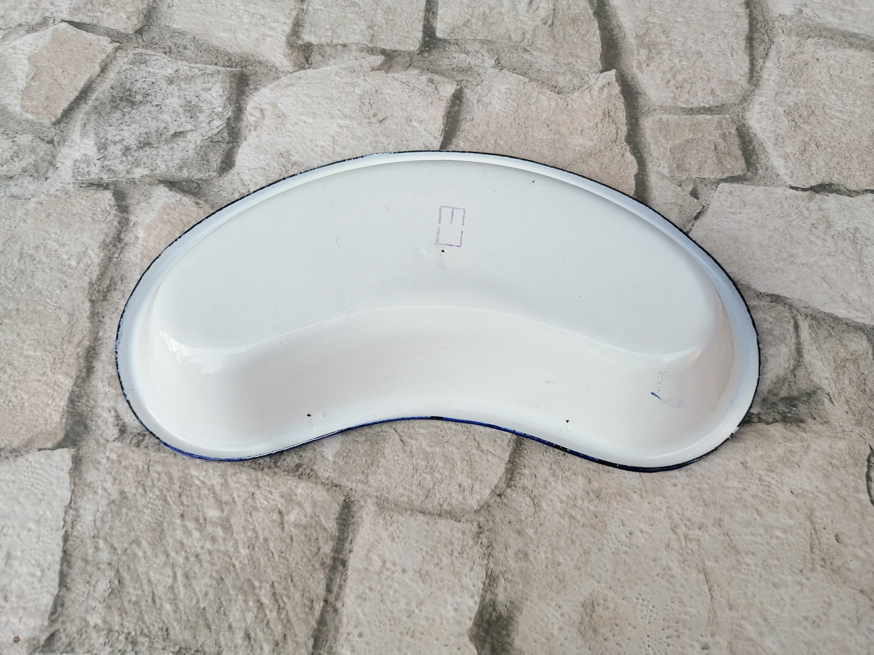 Enamel Basin Kidney Shaped Vintage Medical Dish Hospital | Etsy