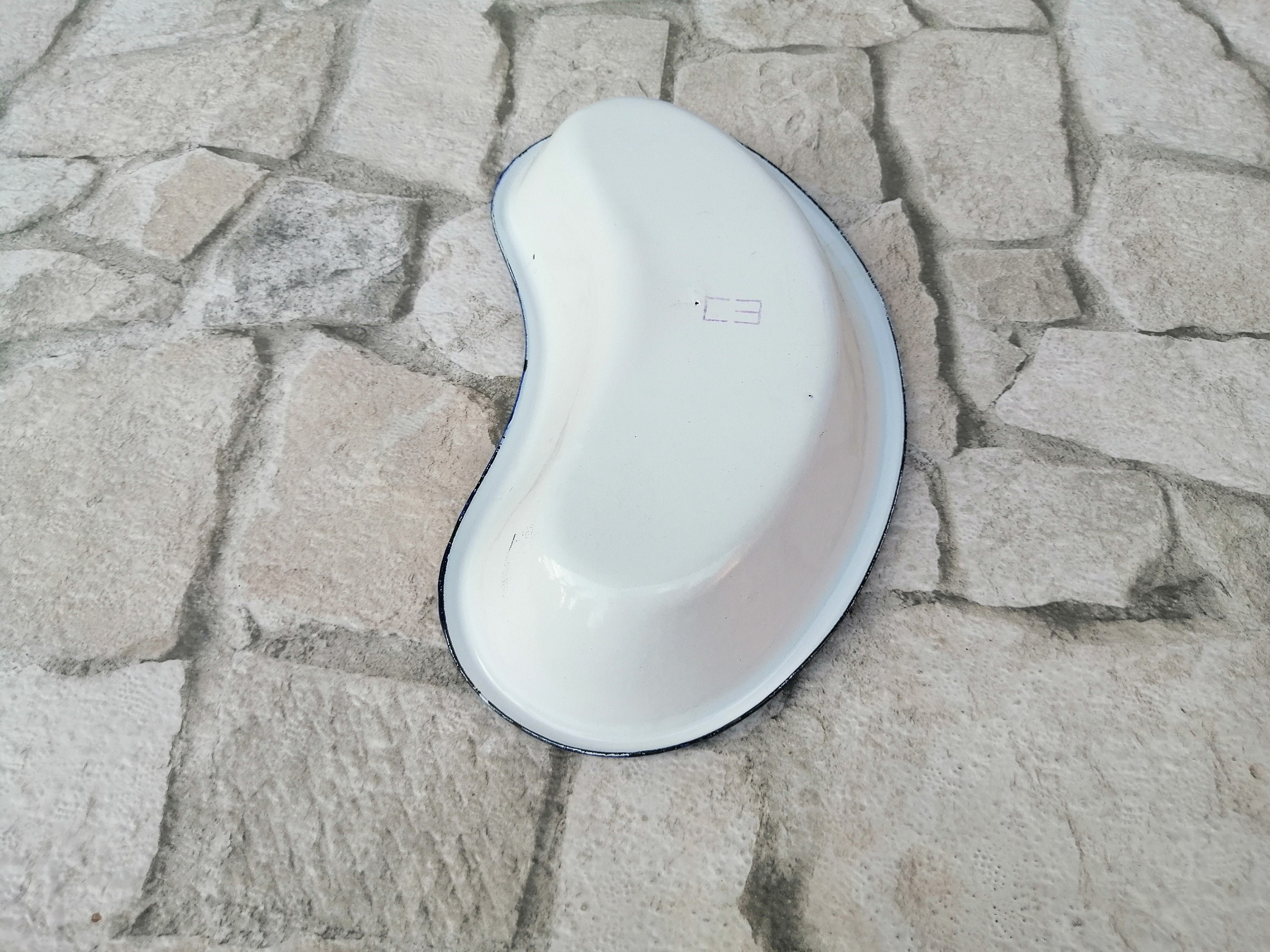 Enamel Basin Kidney Shaped Vintage Medical Dish Hospital | Etsy