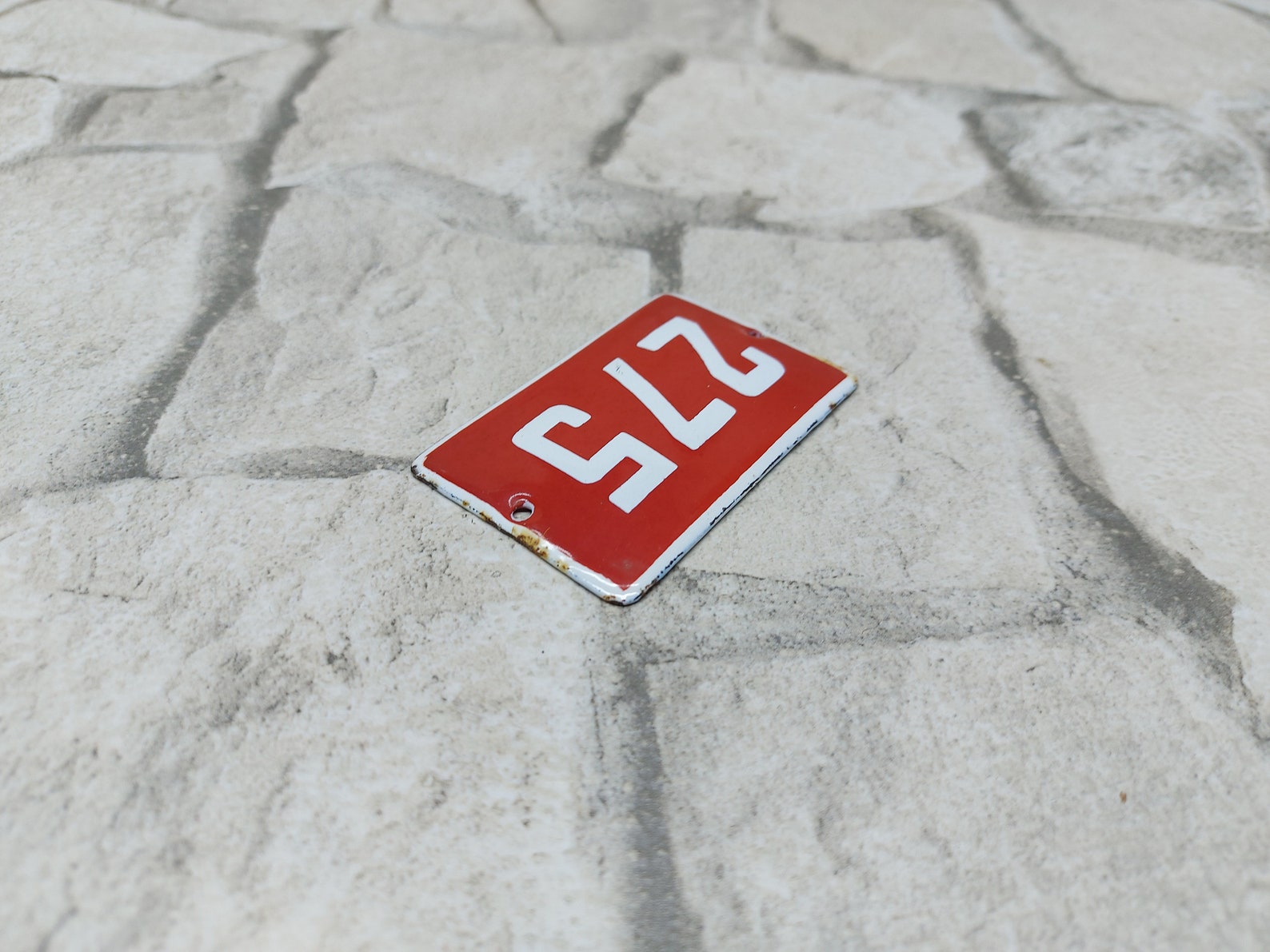 Enamel House Number 275 Vintage White and Red House Door - Etsy