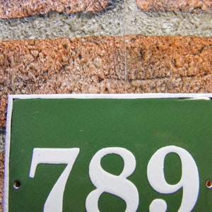 Address Sign for House, Door Number 789, Vintage Enamel House Number ...