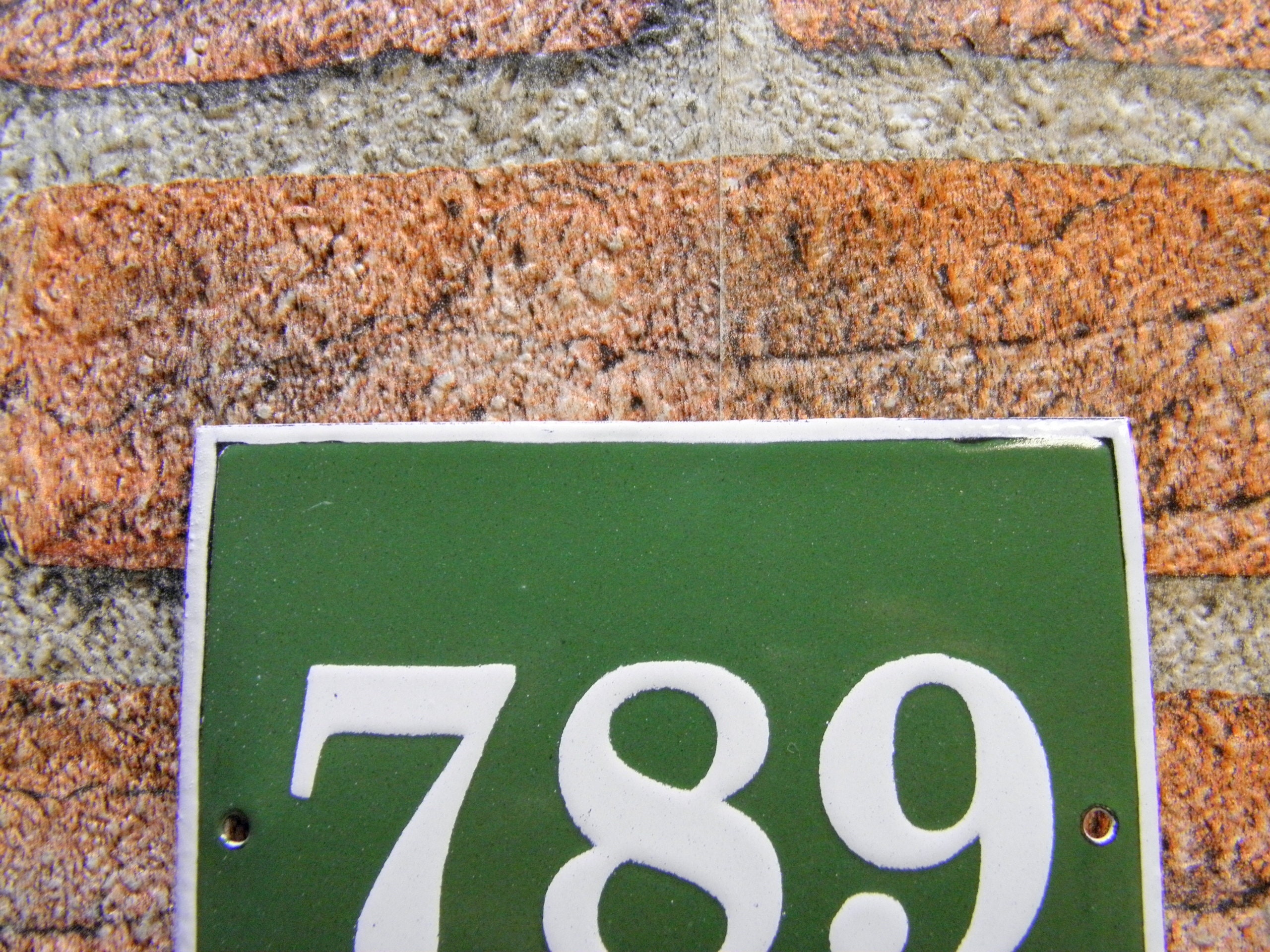 Address Sign for House Door Number 789 Vintage Enamel House | Etsy