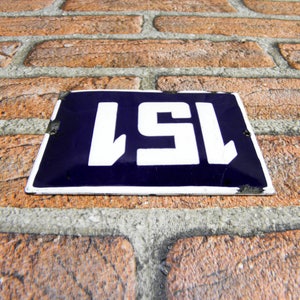 Address Sign for House Door Number 151 Vintage Enamel House - Etsy