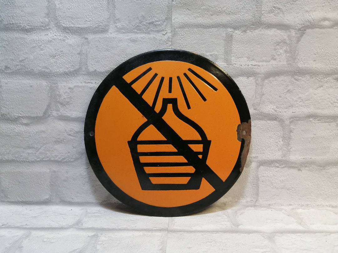 Vintage Enamel Laboratory Sign: Do Not Expose to Sunlight, Man Cave ...
