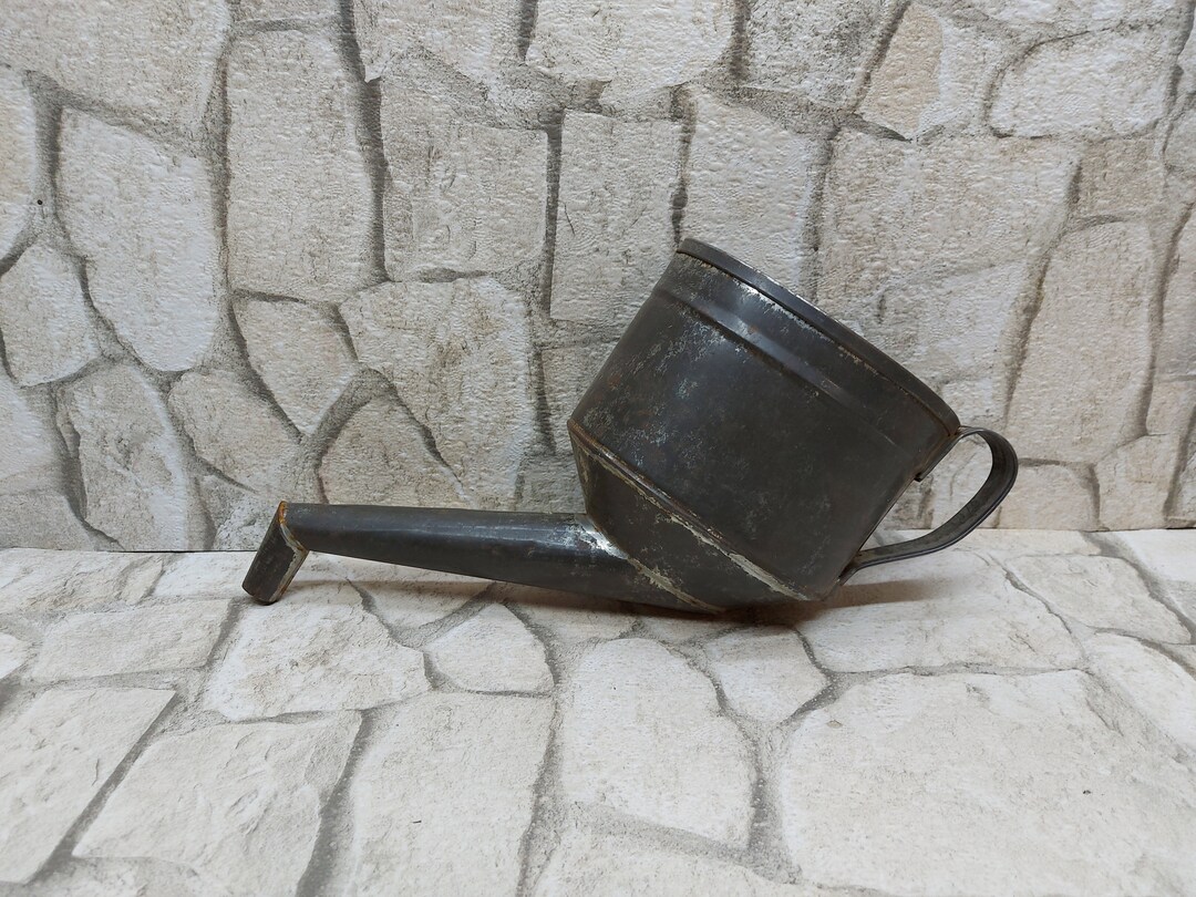 Vintage Metal Funnel, Galvanized Tin Funnel, Large Oil Funnel ...
