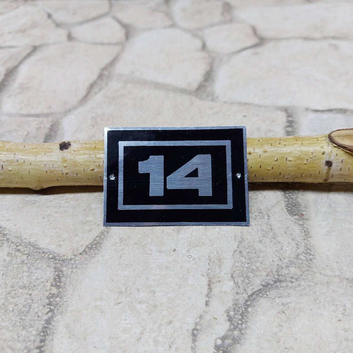 Vintage Aluminum Door Number 14 Sign: European Apartment Plaque - Etsy