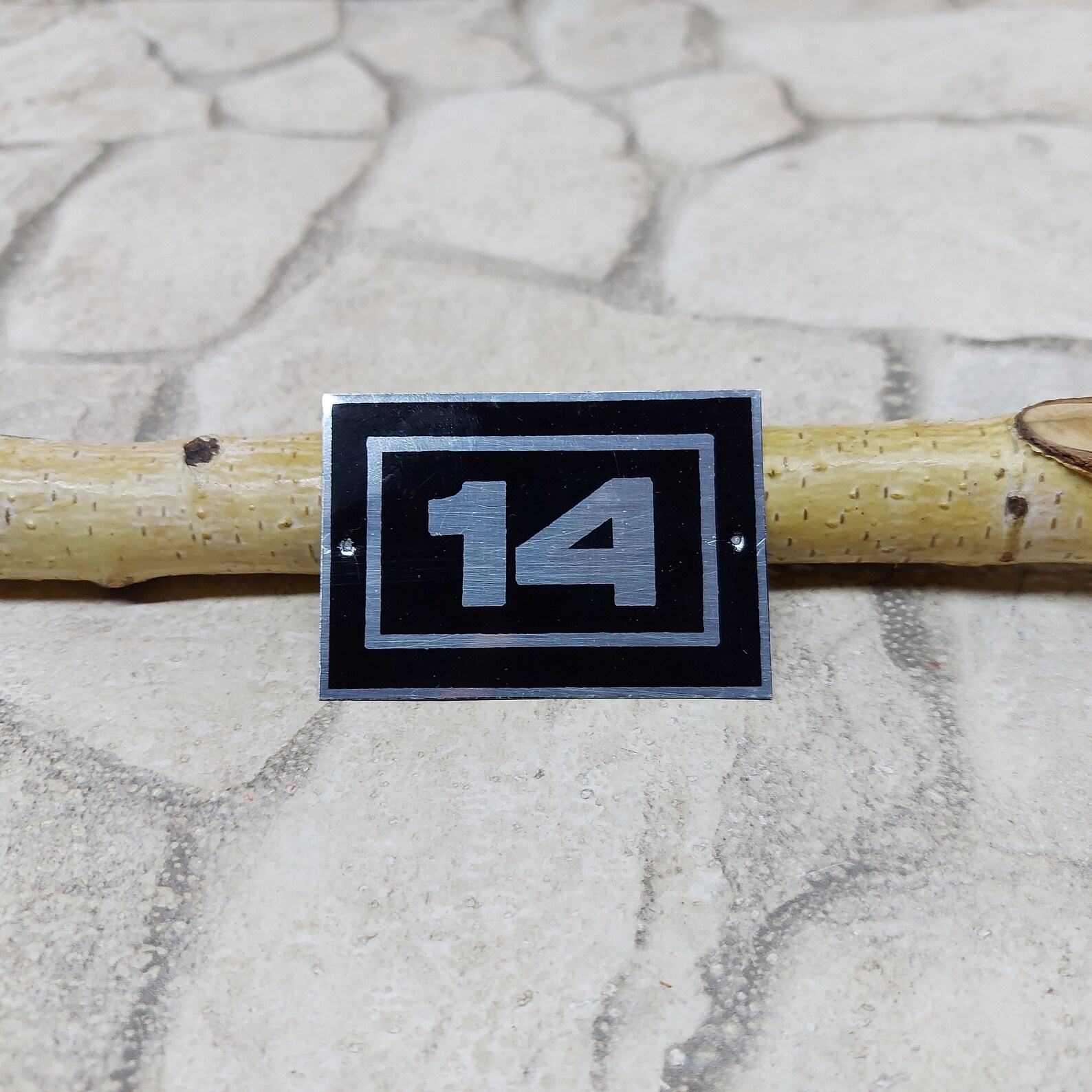 Vintage Aluminum Door Number 14 Sign: European Apartment Plaque - Etsy