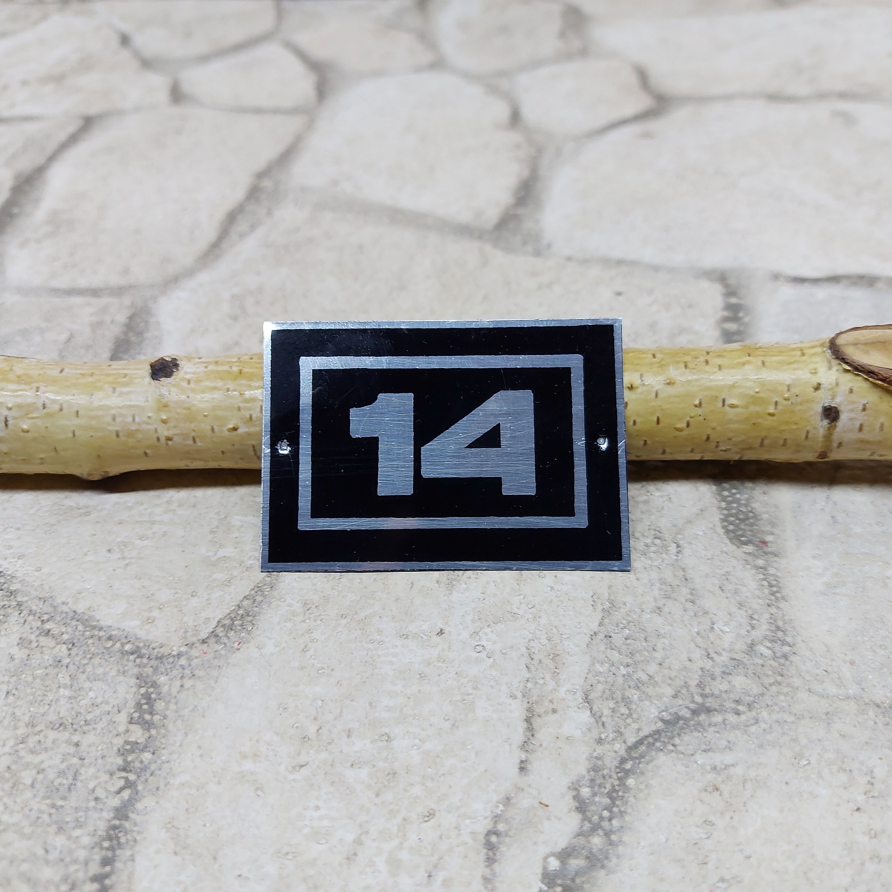 Vintage Aluminum Door Number 14 Sign: European Apartment Plaque - Etsy