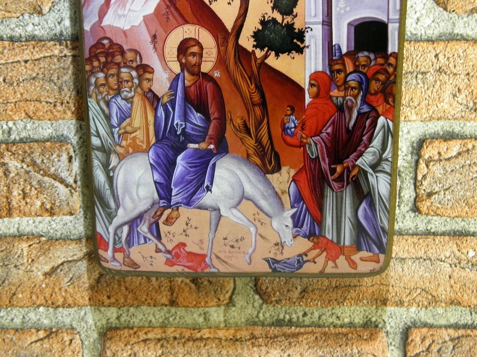 Byzantine Orthodox Icon: Triumphal Entry Into Jerusalem, Handcrafted ...
