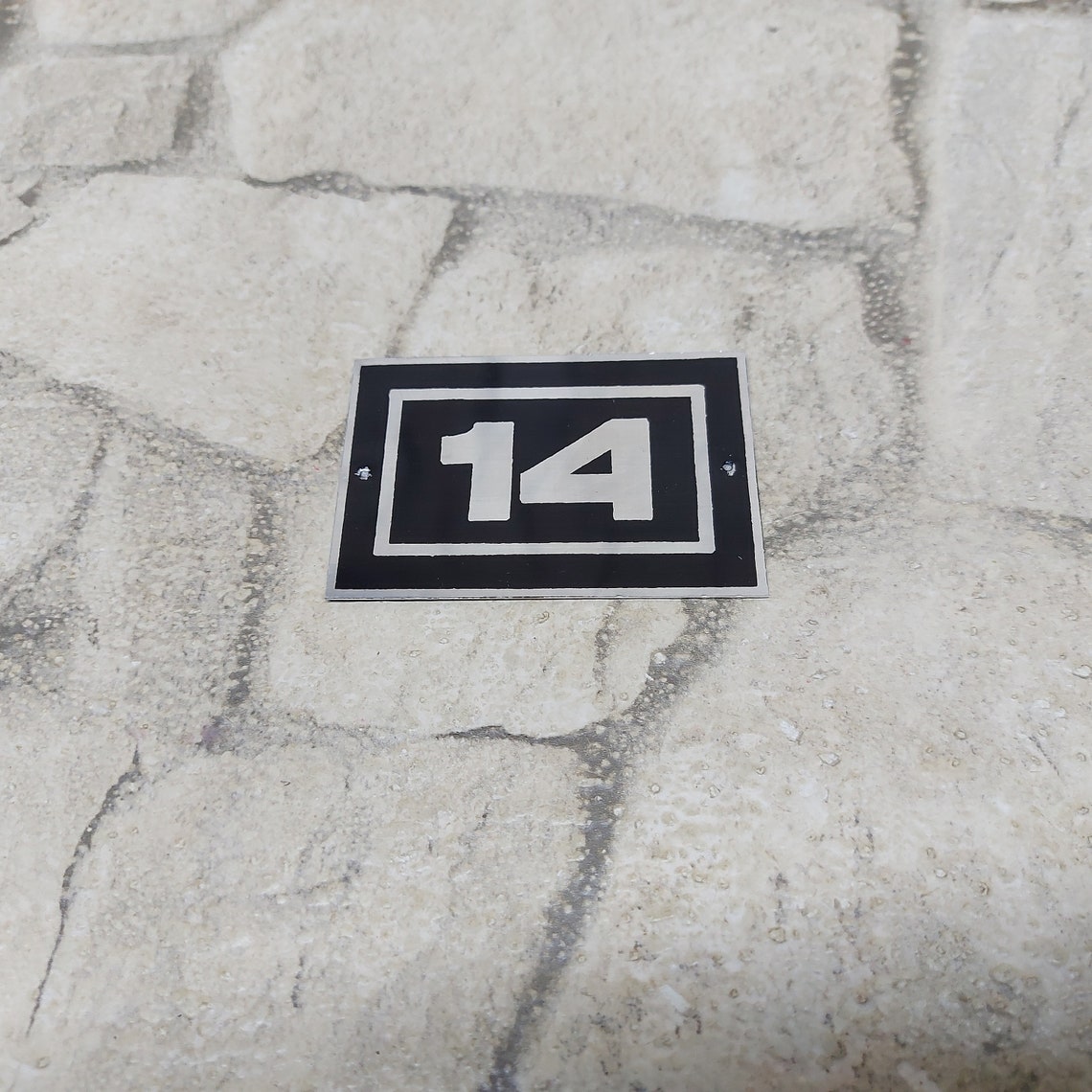 Vintage Aluminum Door Number 14 Sign: European Apartment Plaque - Etsy