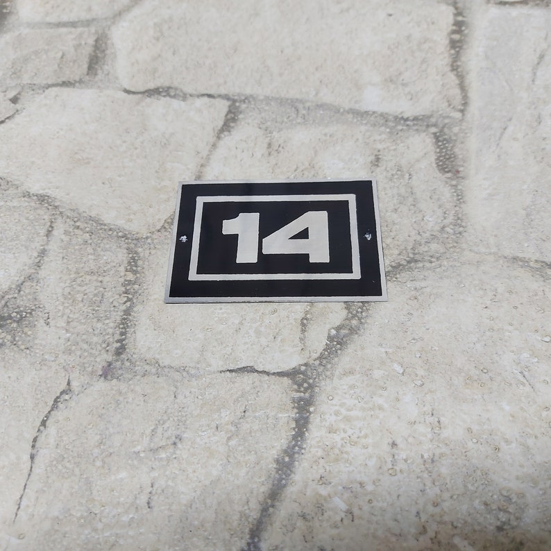 Vintage Aluminum Door Number 14 Sign: European Apartment Plaque - Etsy