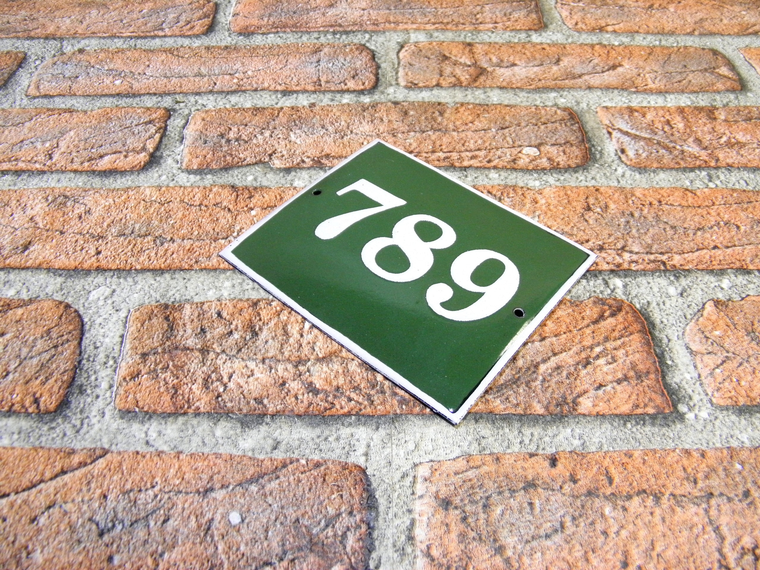 Address Sign for House Door Number 789 Vintage Enamel House | Etsy