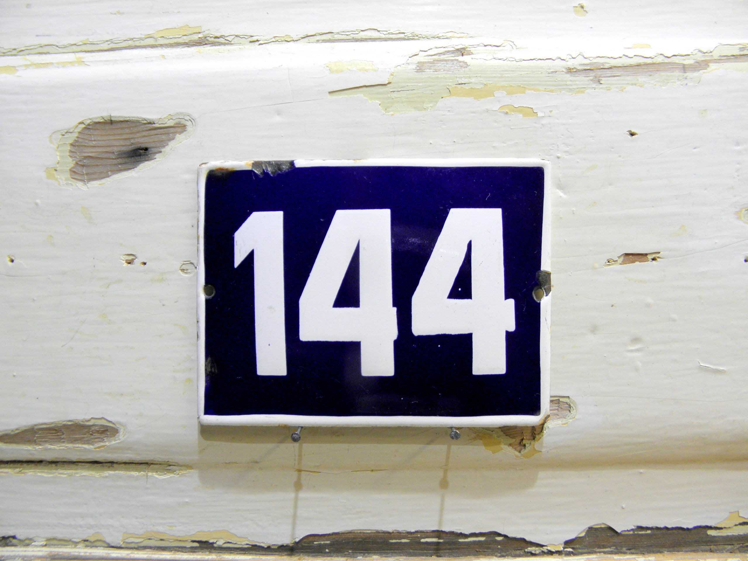 Address Sign for House Door Number 144 Vintage Enamel House - Etsy