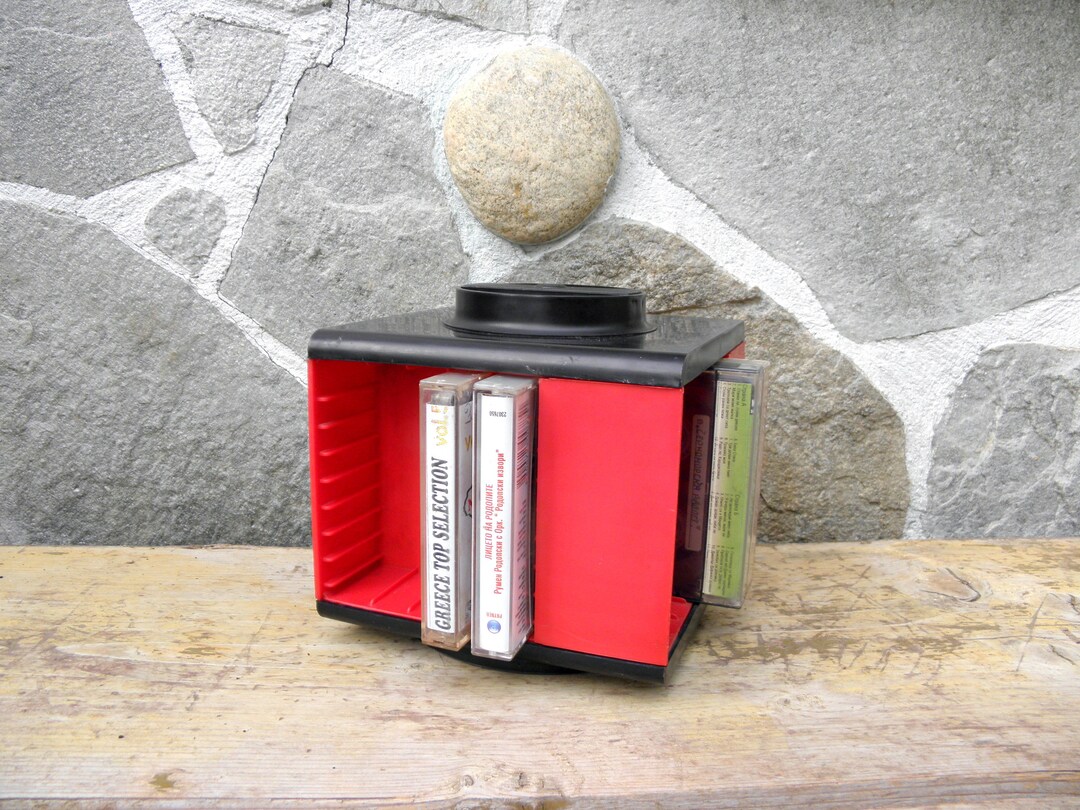20/32 Rotating Cassette Holder Vintage Cassette Carousel Holds Tapes ...