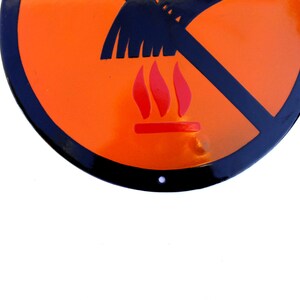 Vintage Tin Enamel Porcelain Sign Industrial Do Not Estingiush With ...