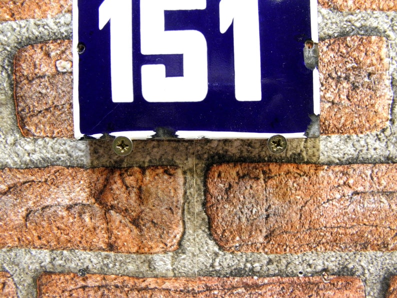 Address Sign for House Door Number 151 Vintage Enamel House - Etsy
