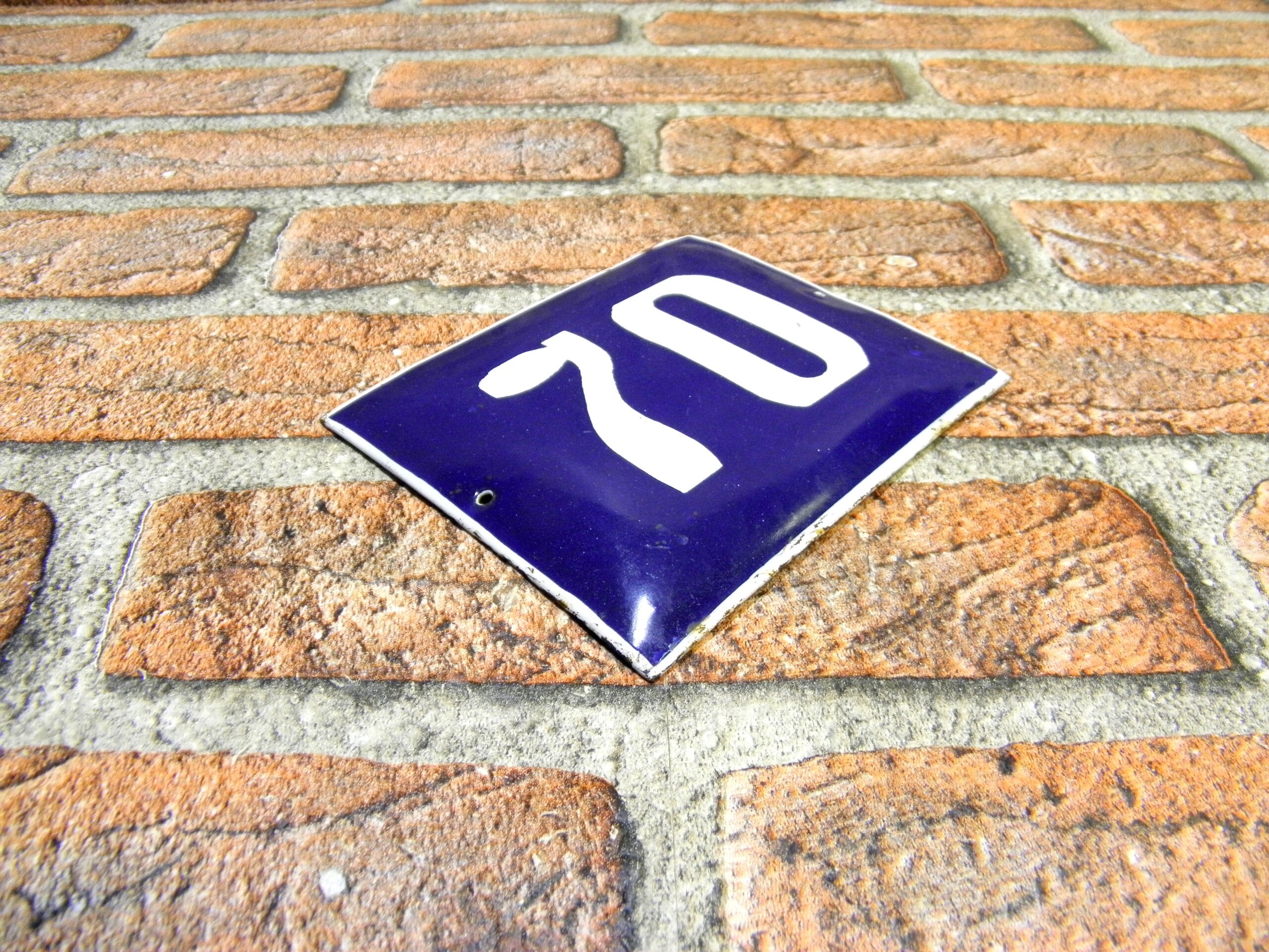 Vintage Enamel Number 70 Address Sign Metal Number House Door | Etsy