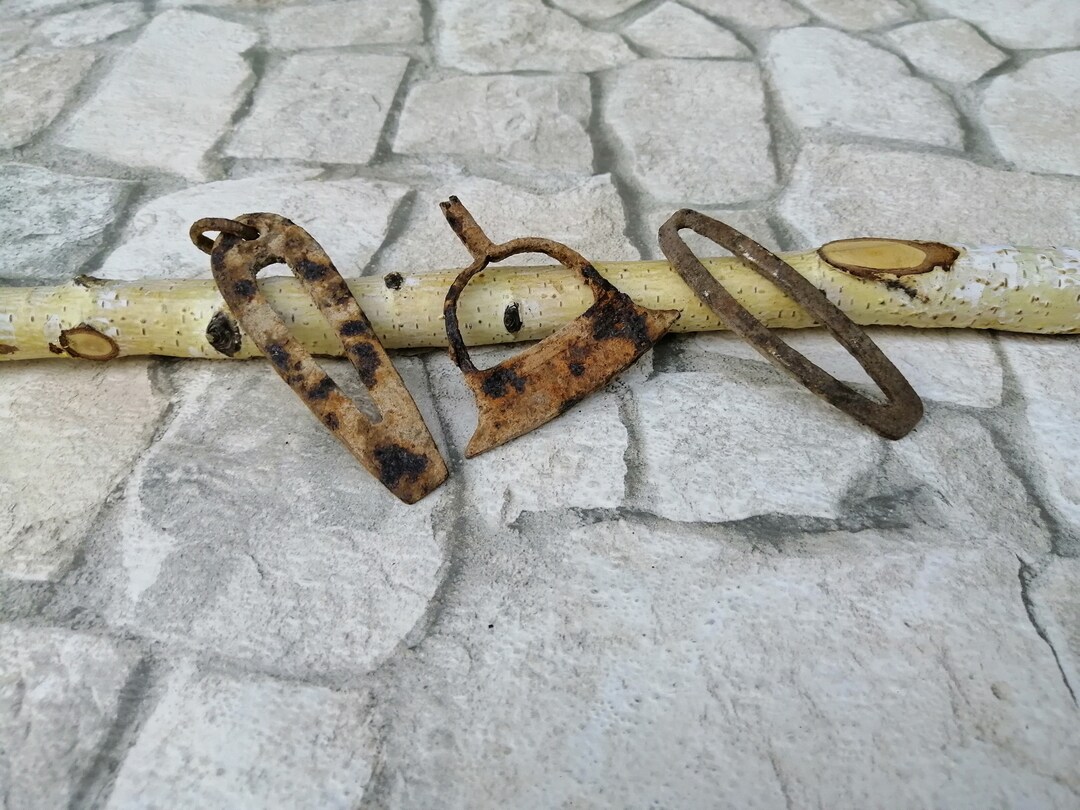 3 Pcs.primitive Hand Forged Viking Medieval Fire Striker, Antique Fire ...