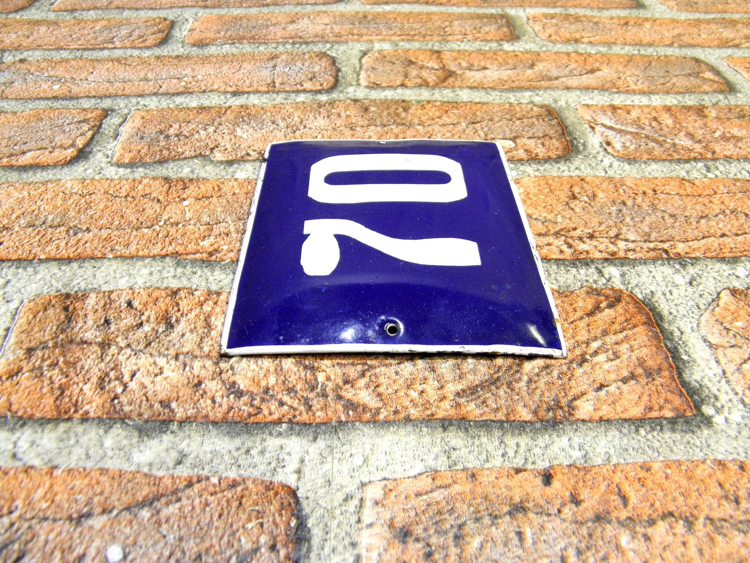 Vintage Enamel Number 70 Address Sign Metal Number House Door | Etsy