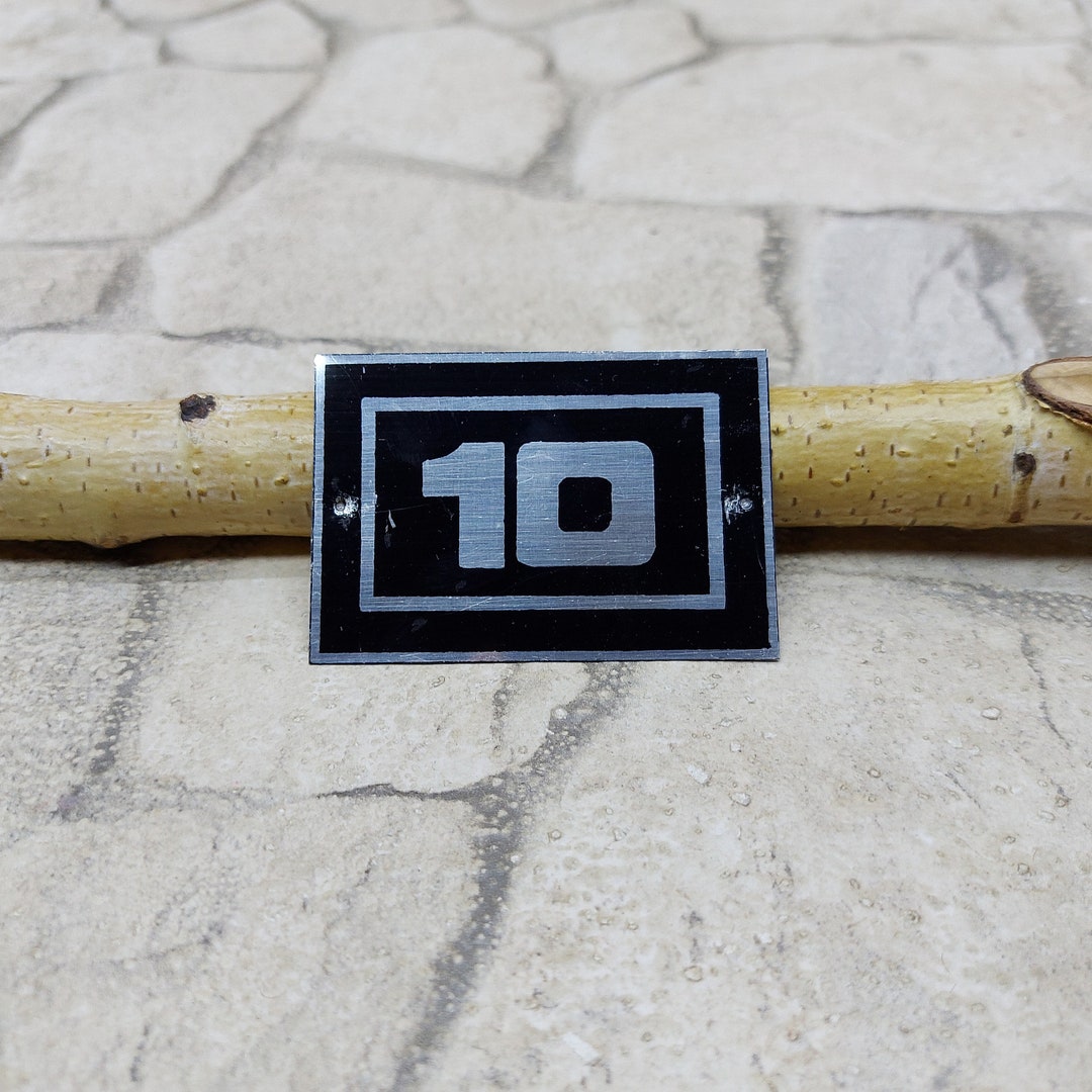 Vintage Aluminum Number 10 Sign: European Office Door Plaque - Etsy