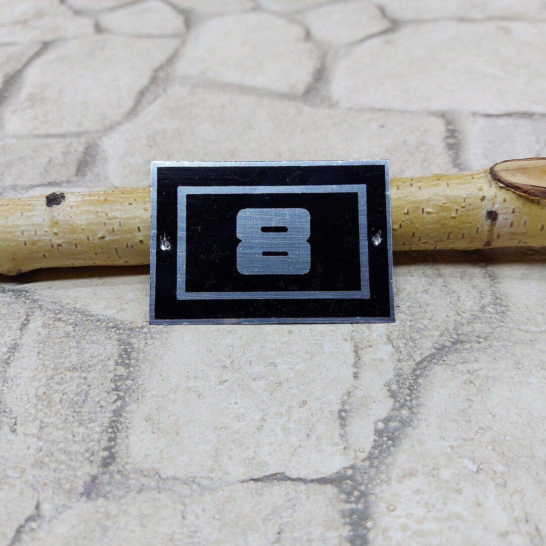 Vintage Metal Number 8 Door Plaque - Apartment, Hotel, Office - Etsy