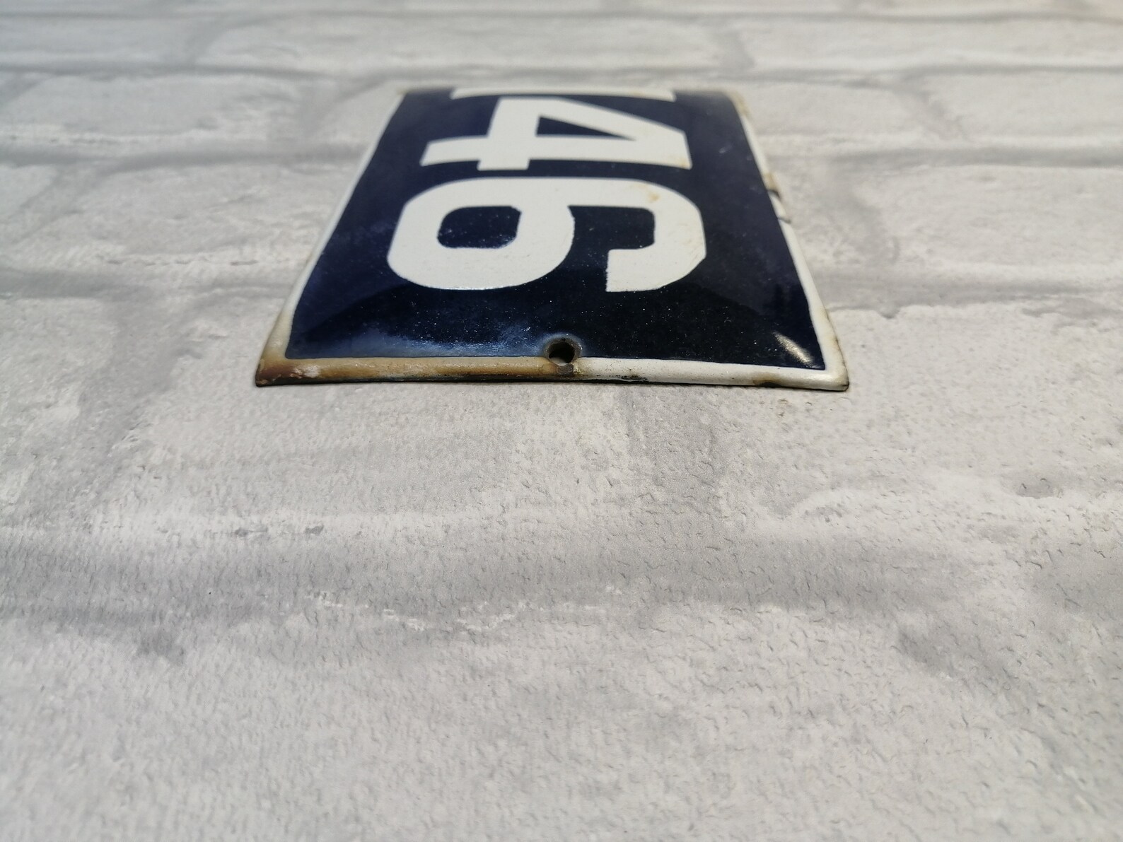 Vintage Sign House Door Number 146 Blue and White Enamel - Etsy