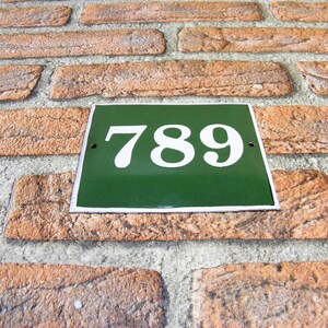 Address Sign for House, Door Number 789, Vintage Enamel House Number ...