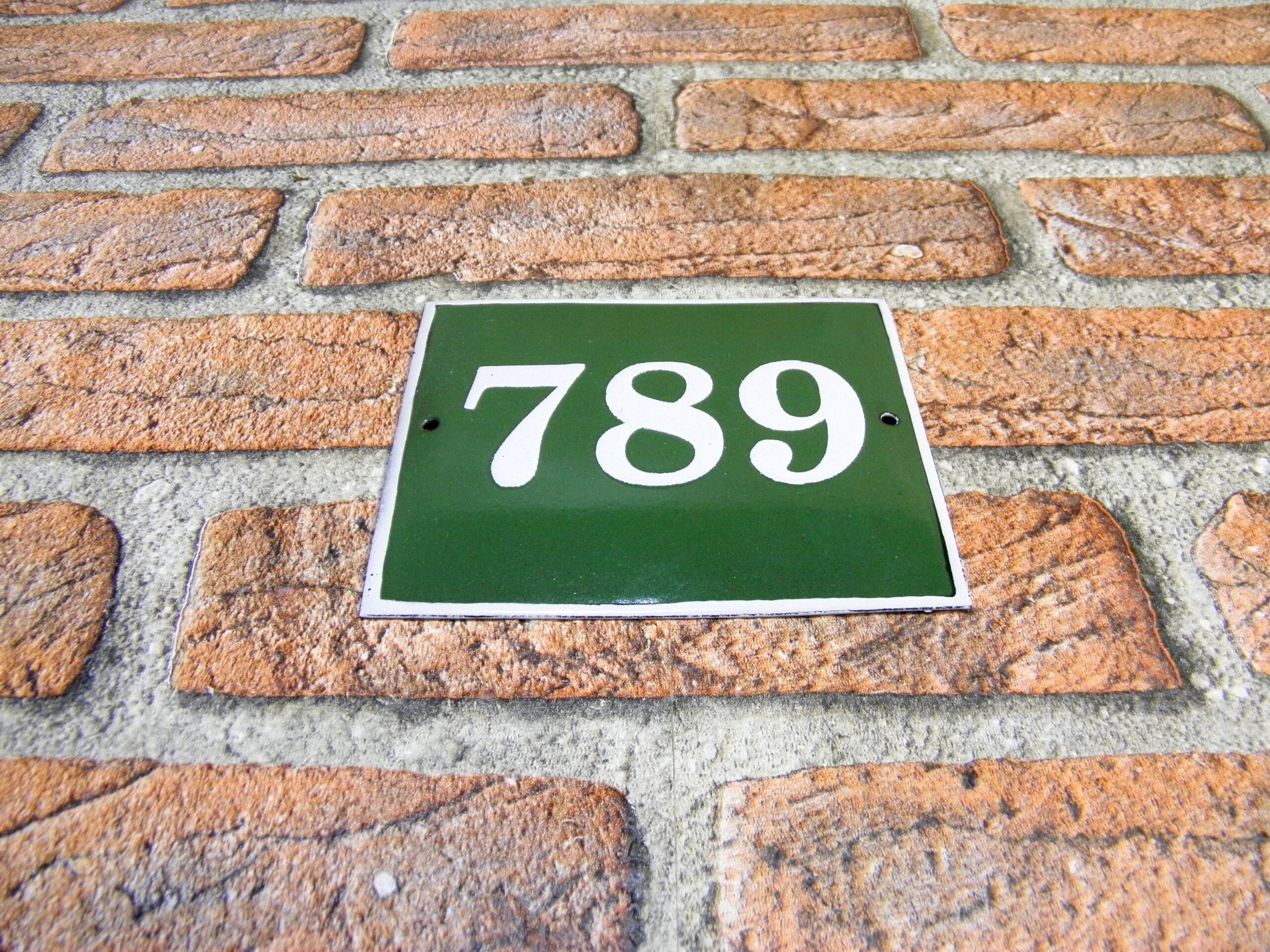 Address Sign for House Door Number 789 Vintage Enamel House - Etsy