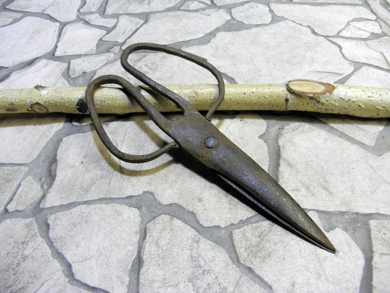 Vintage Primitive Hand-Forged Iron Scissors Antique | Etsy