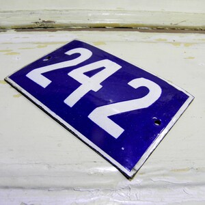 Door Sign, Porcelain House Door Number 242, Address Number for House ...