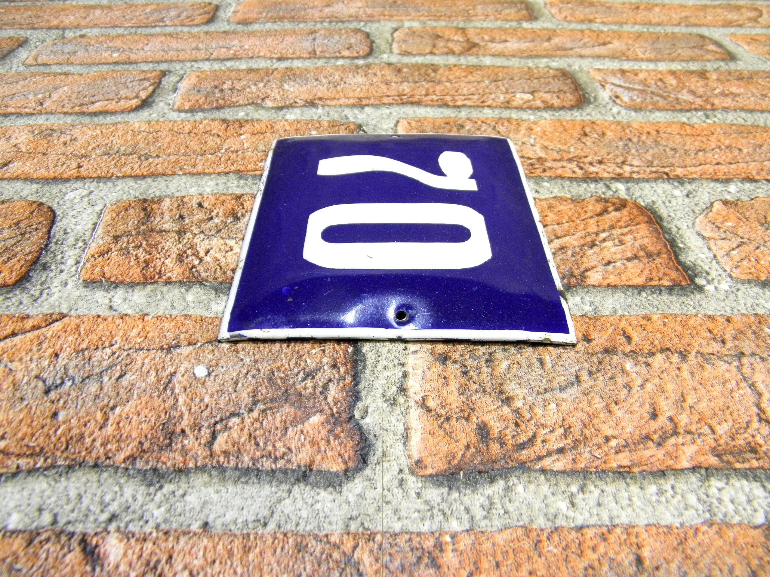 Vintage Enamel Number 70 Address Sign Metal Number House Door Plaque ...