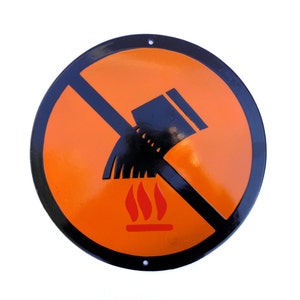 Vintage Tin Enamel Porcelain Sign Industrial Do Not Estingiush With ...