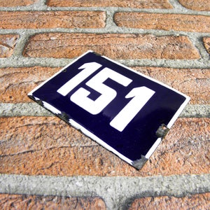 Address Sign for House Door Number 151 Vintage Enamel House - Etsy