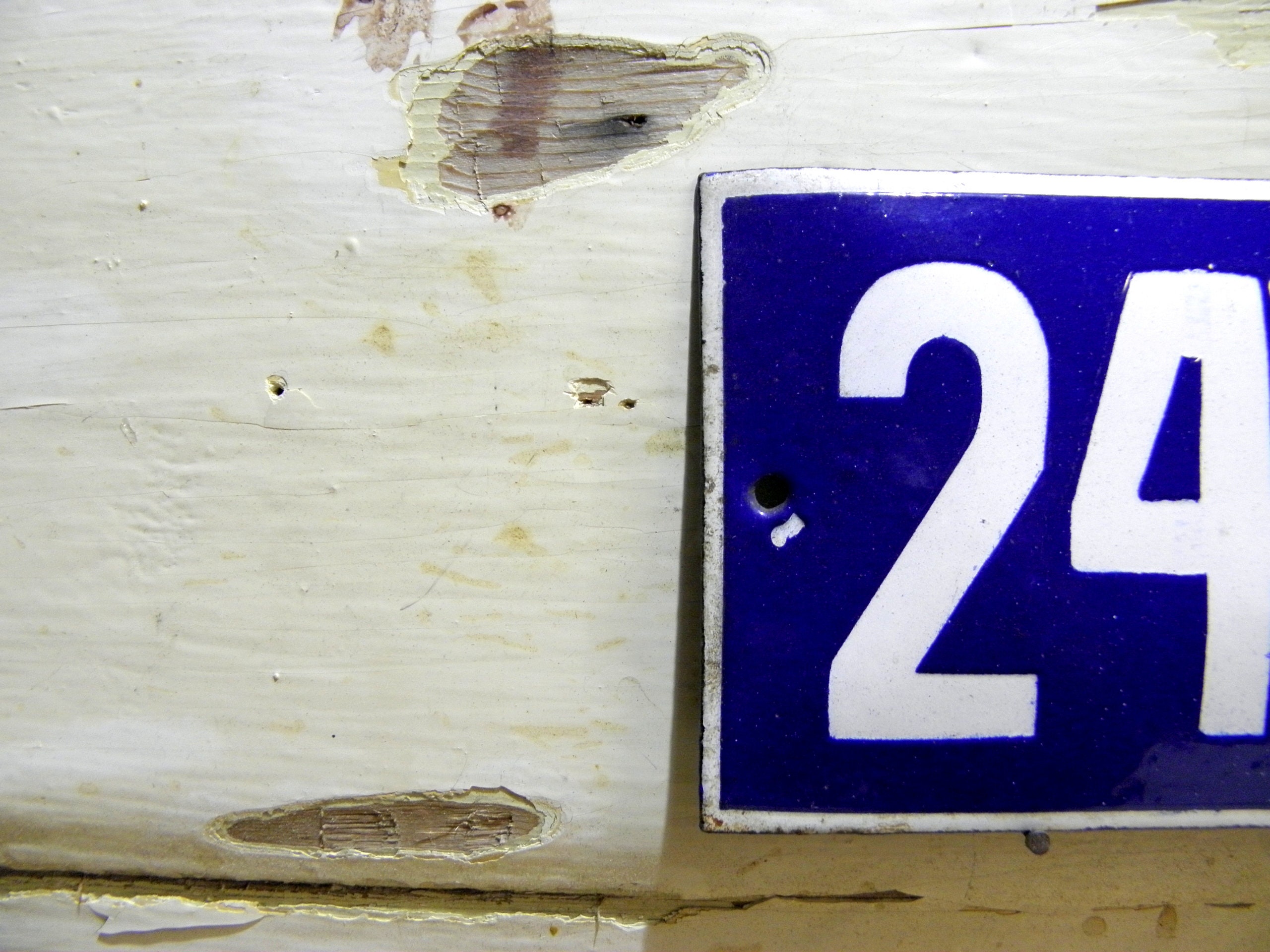 Door Sign Porcelain House Door Number 242 Address Number for | Etsy