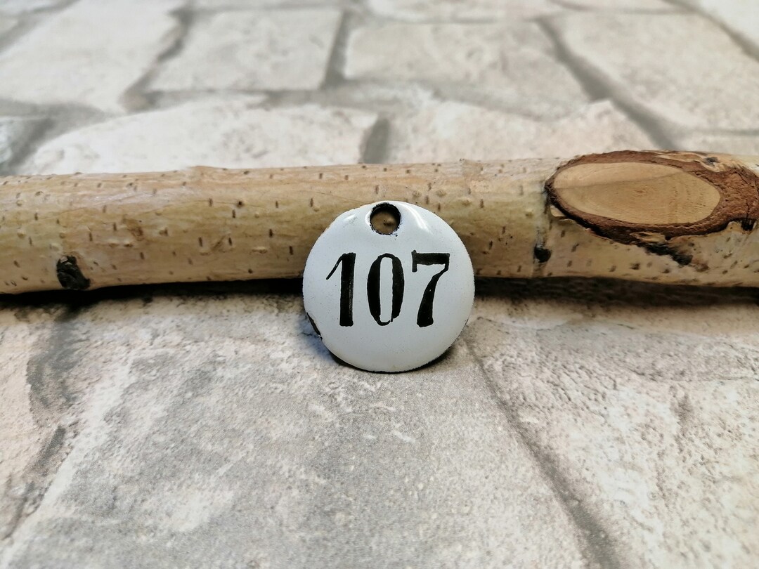 Vintage Enamel Number 107 Sign: Apartment Address Plaque (1.2 In) - Etsy