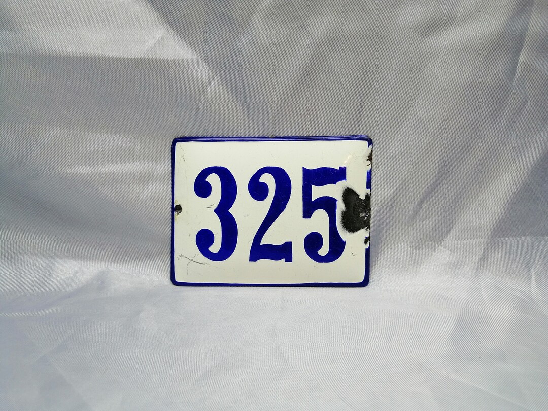 Door Sign, Porcelain House Door Number 325, Address Number for House ...