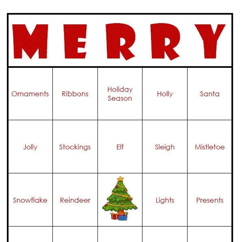 Christmas Bingo - Etsy