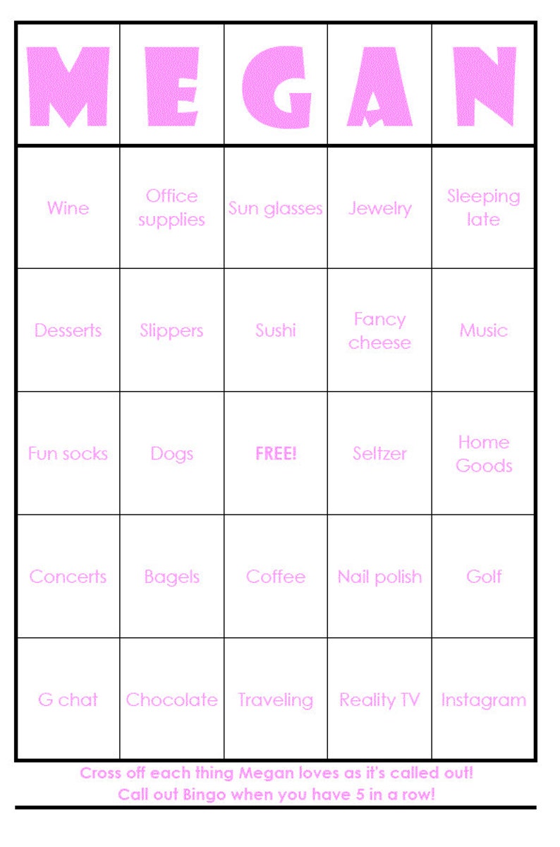 EASY PRINT CUSTOM Bingo Cards Printable (digital File) up to 40 Cards ...