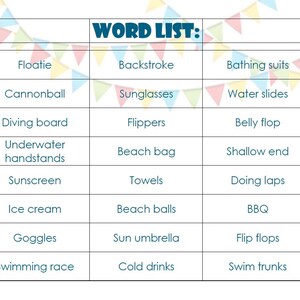 Pool Party Bingo Cards (digital File) 40 Cards - Etsy