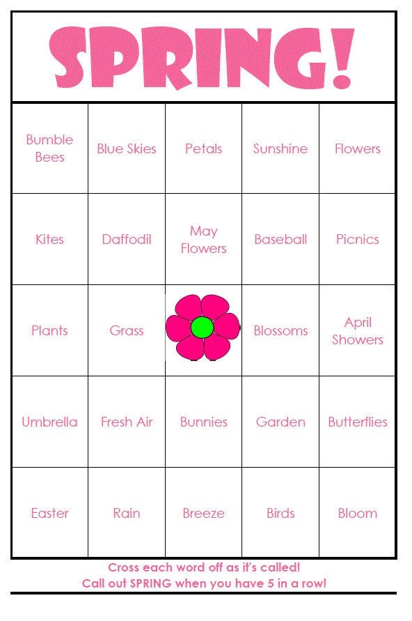 EASY PRINT Spring Bingo Cards (digital File) 40 Cards - Etsy