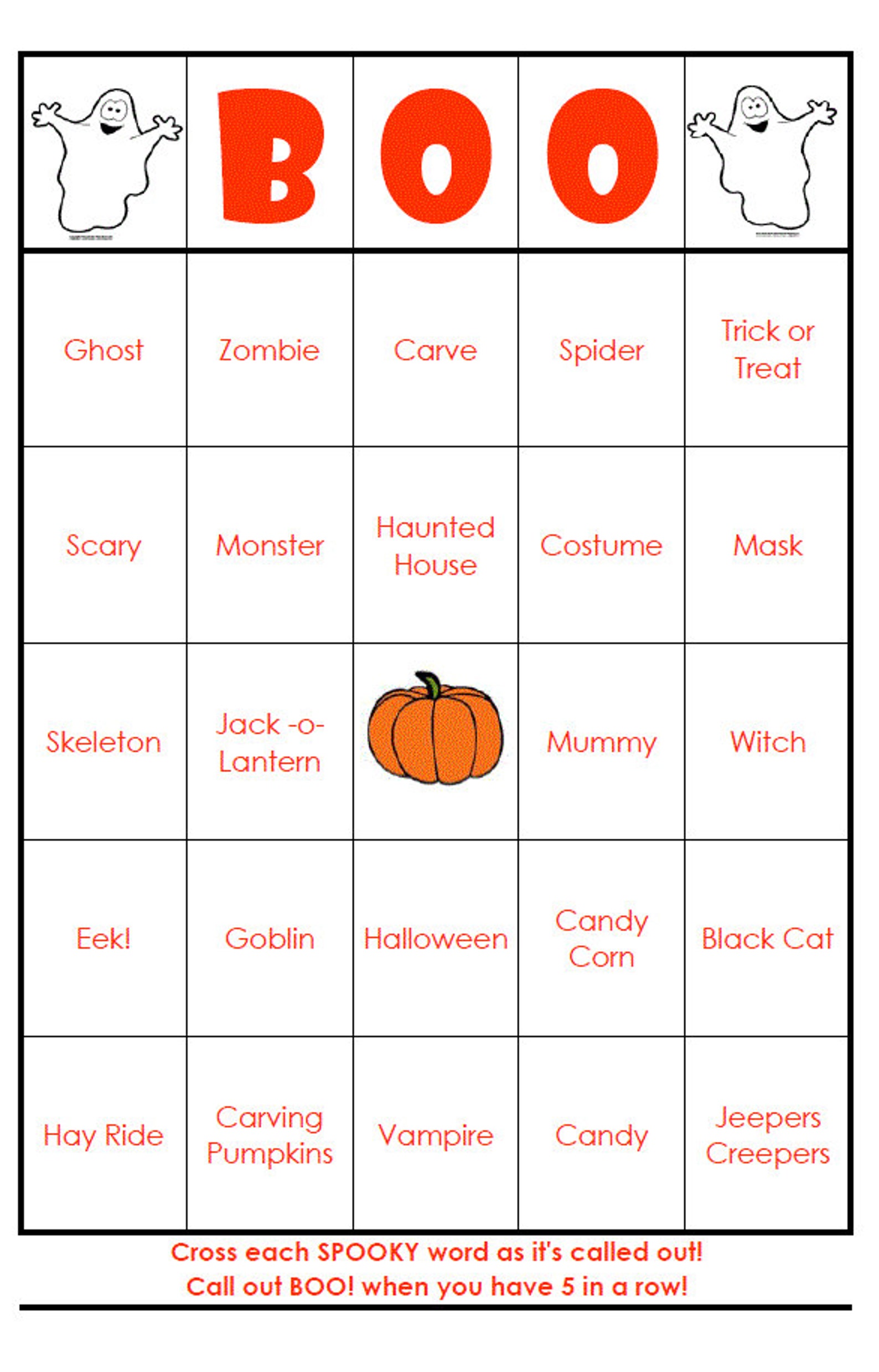 EASY PRINT Halloween Bingo Cards digital file 40 Cards | Etsy