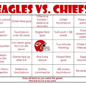 SUPER BIG GAME 2025 Bingo Bundle - Etsy