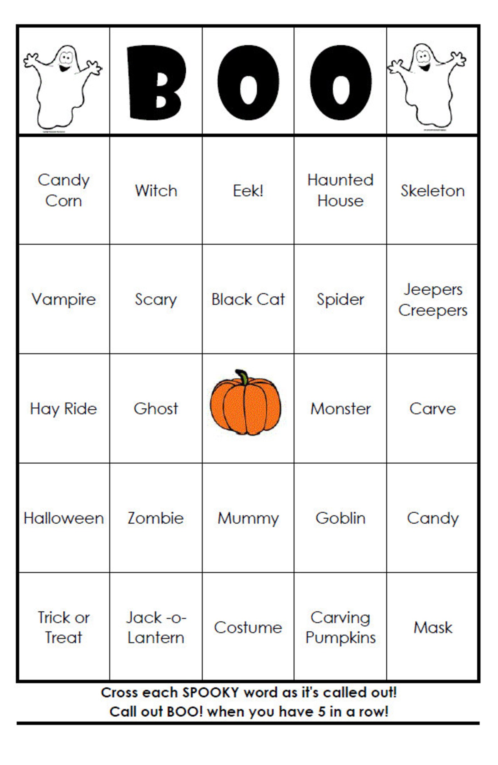 EASY PRINT Halloween Bingo Cards (digital File) 40 Cards - Etsy