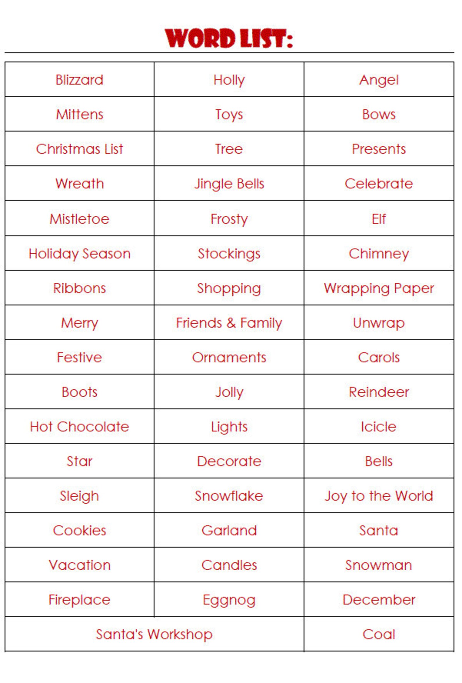 EASY PRINT Christmas Bingo Cards (digital File) 40 Cards - Etsy