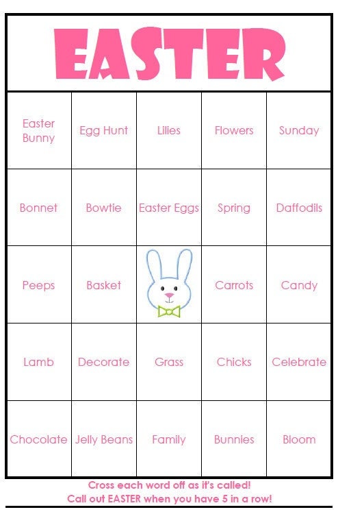 EASY PRINT Easter Bingo Cards (digital File) 40 Cards - Etsy