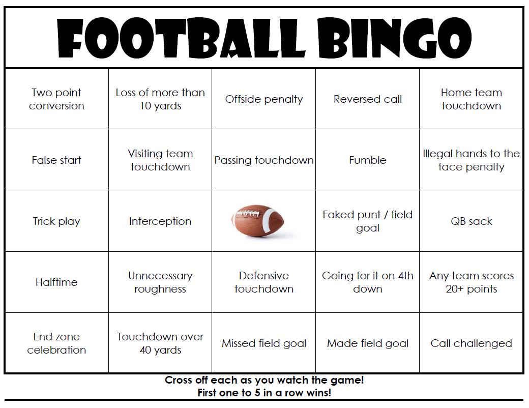 EASY PRINT Football Bingo Cards! (digital File) 40 Cards - Etsy