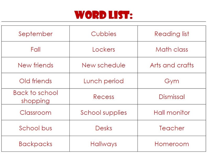 EASY PRINT Back to School Bingo Cards (digital File) 40 Cards - Etsy