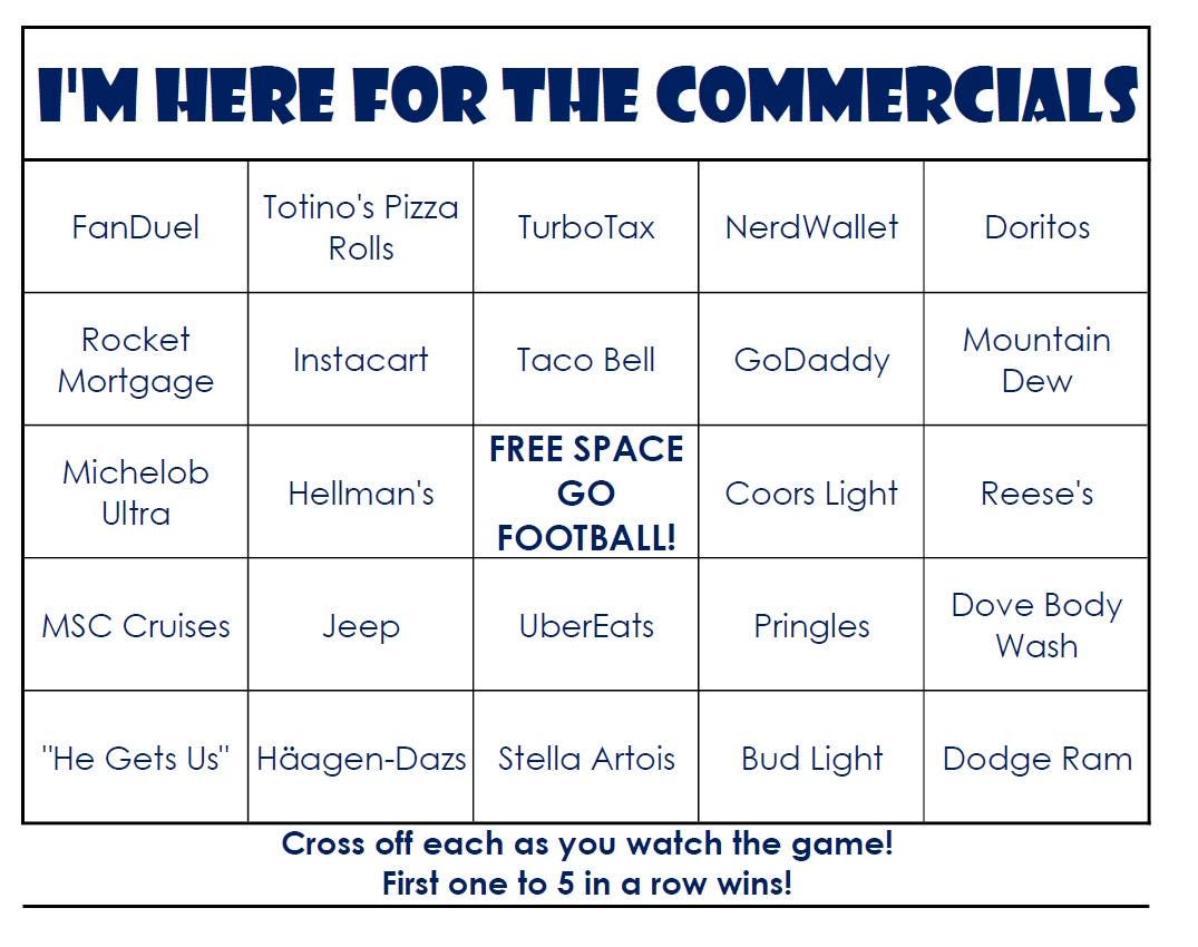 SUPER BIG GAME 2025 Bingo Bundle - Etsy