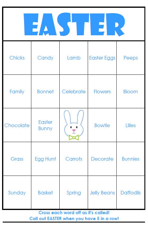 EASY PRINT Easter Bingo Cards (digital File) 40 Cards - Etsy