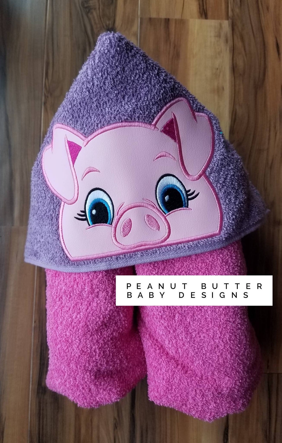 Pig Hooded Towel Custom Hooded Towel Animal Baby Gift Pig - Etsy